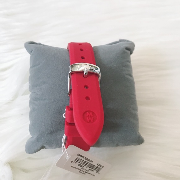 Michele | Accessories | Nwt Michele Cape Chrono Red Sunray Dial Watch ...